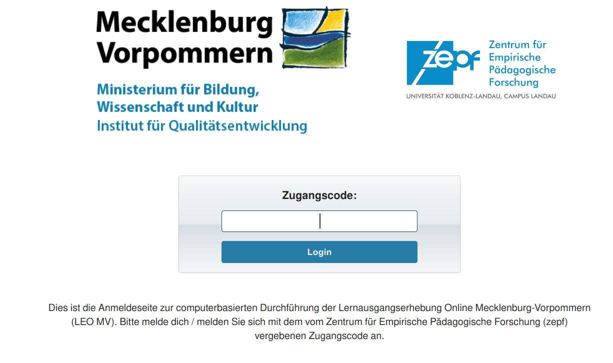 Leo.MV: Lernausgangslagenuntersuchung online in Mecklenburg-Vorpommern - zepf